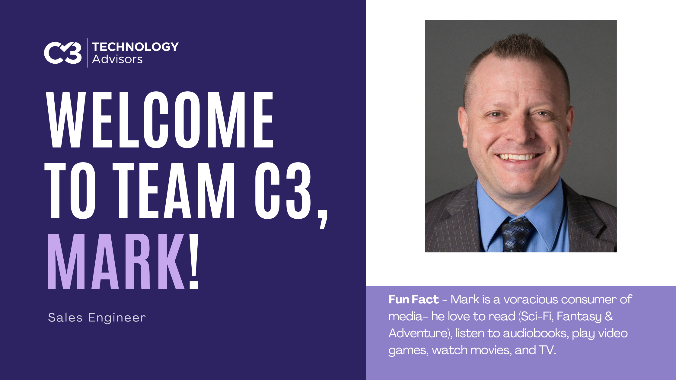 A Warm Welcome to Mark Dryfoos!